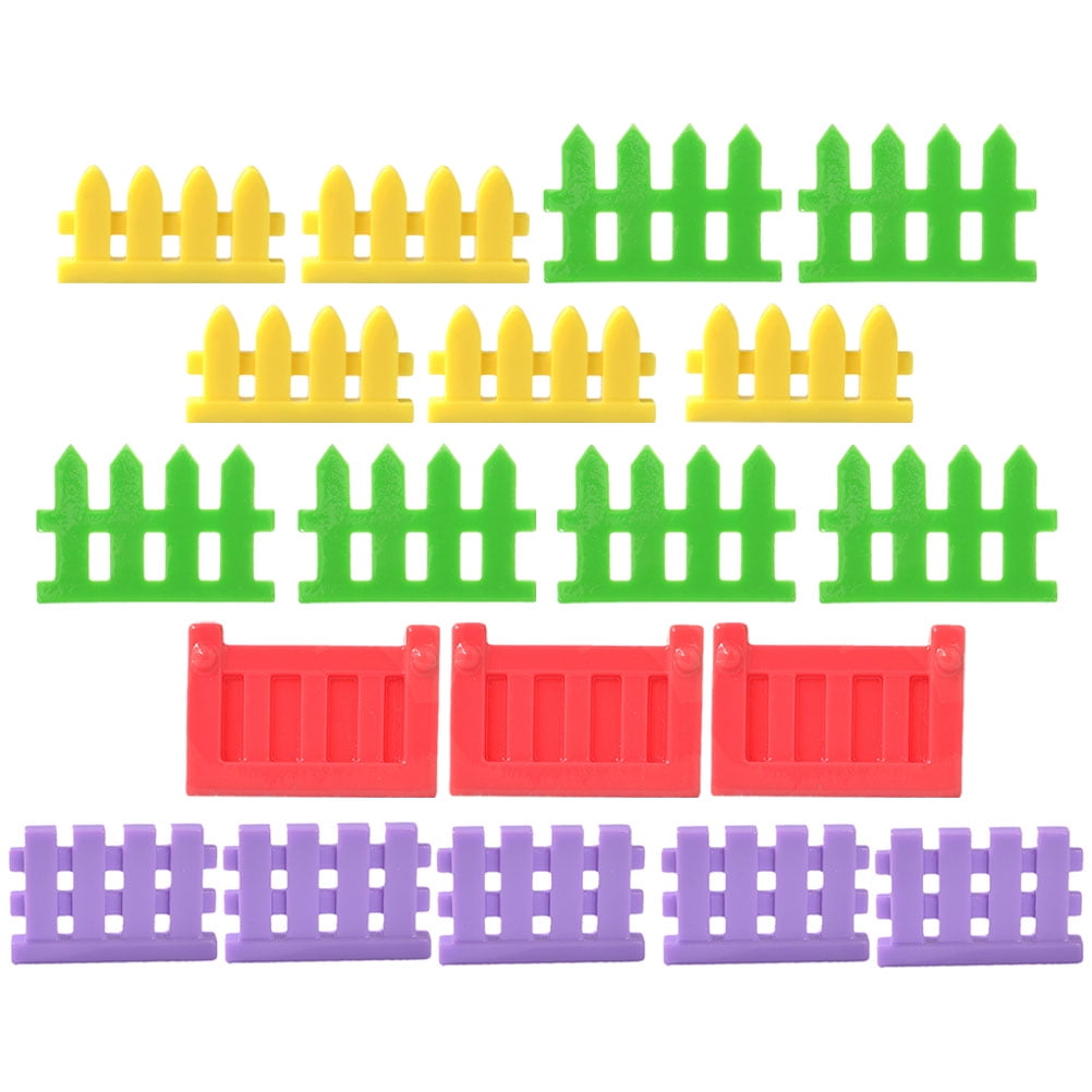 24pcs Mini Resin Fence Miniature Fence Prop For Micro Landscape Doll ...