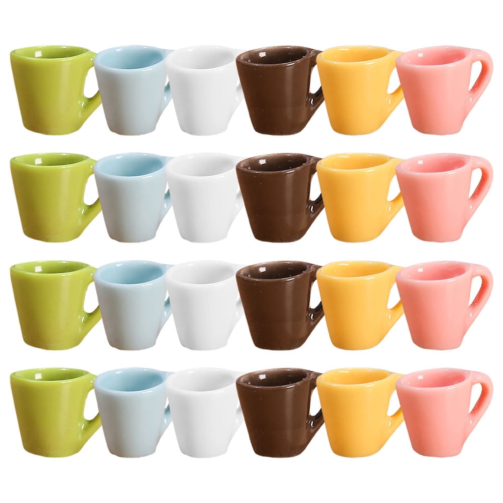 WHAMVOX Charming Miniature Tea Cups for Dollhouse Kitchen Accessories ...