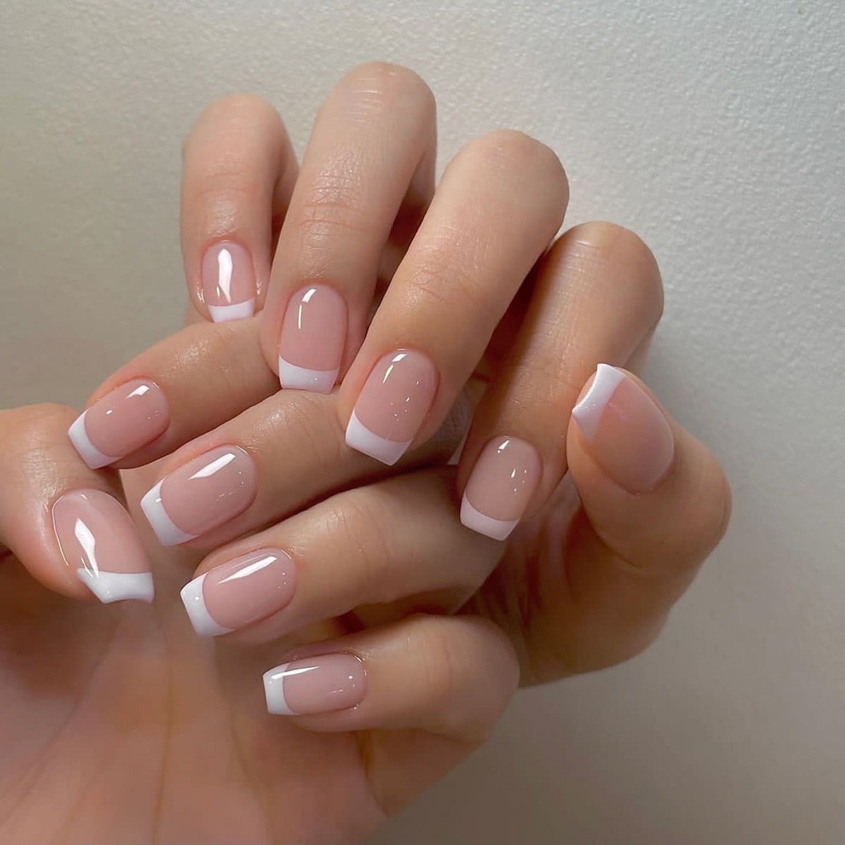 24pcs Natural - Looking Press On Nails - Almond - Shaped Fake Nails ...