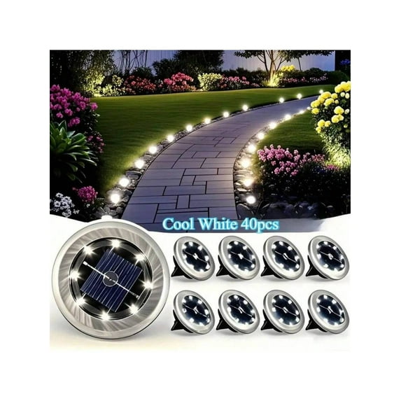 24pcs Outdoor Solar Ground Lights, 400mah,Outdoor Path Lights, Solar ...