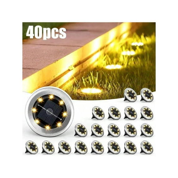24pcs Outdoor Solar Ground Lights, 400mah,Outdoor Path Lights, Solar ...
