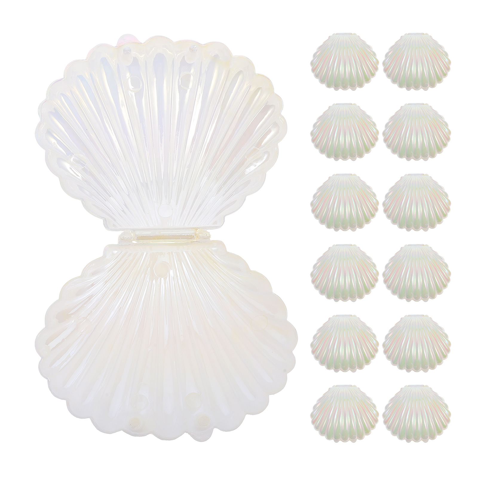 24pcs Pearlized Seashell Candy Boxes Plastic Wedding Party Favor ...