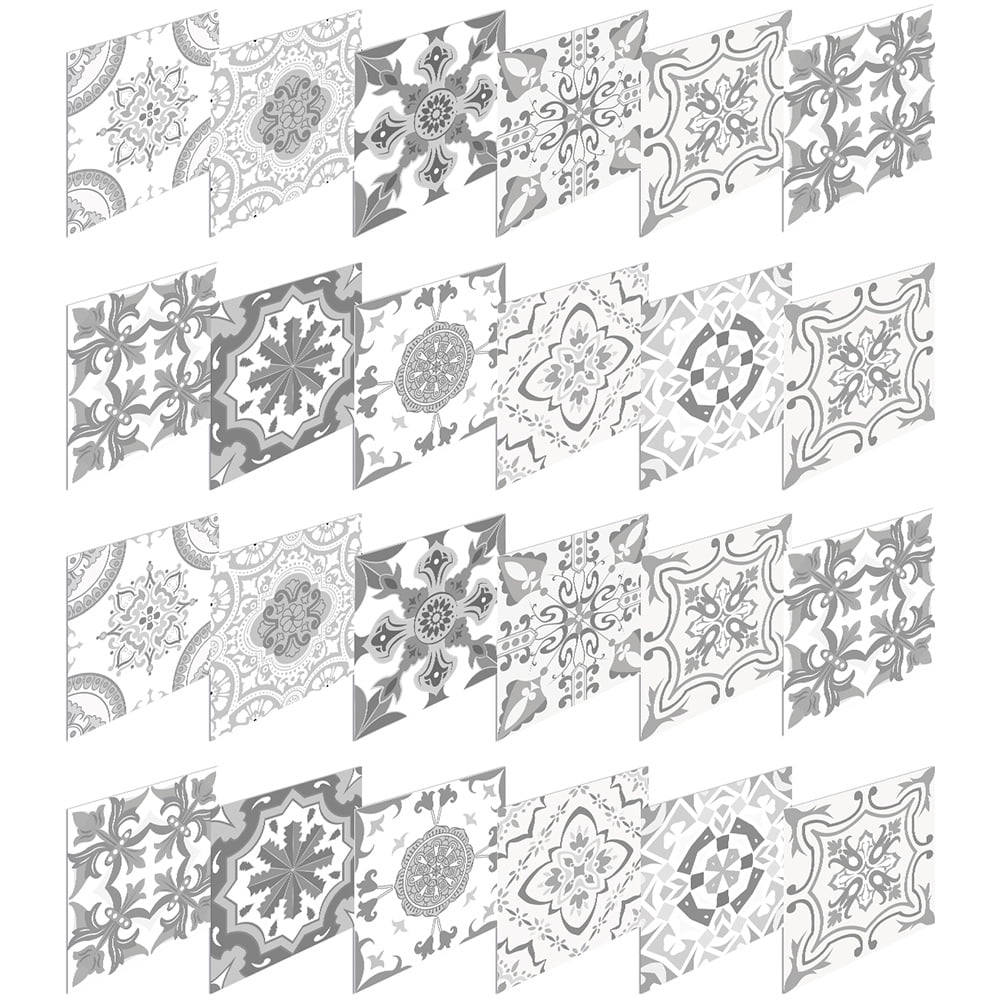 24pcs Peel and Stick Kitchen Backsplash Wallpaper Wall Tile Decals ...