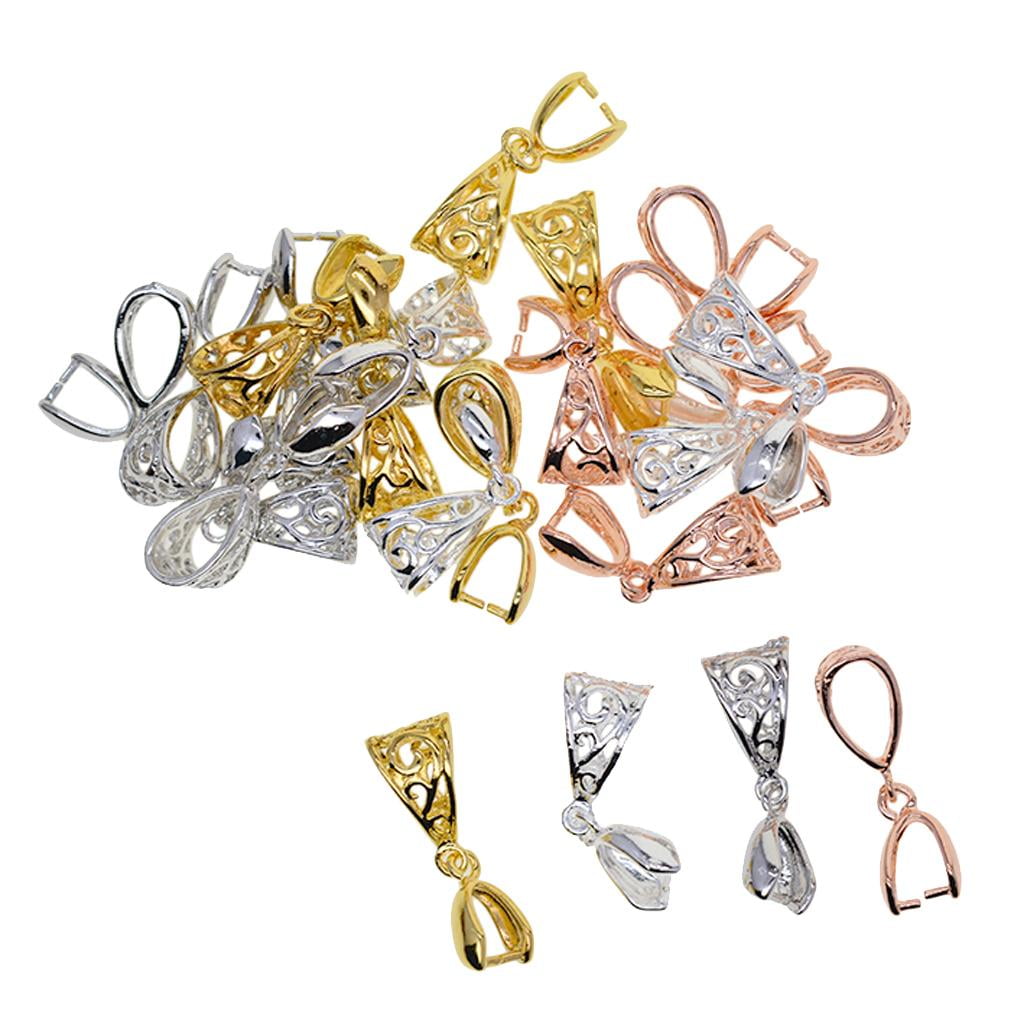 24pcs Pendant Clips & Pendant Clasps, Bail Pendant Hookonnect - Walmart.com