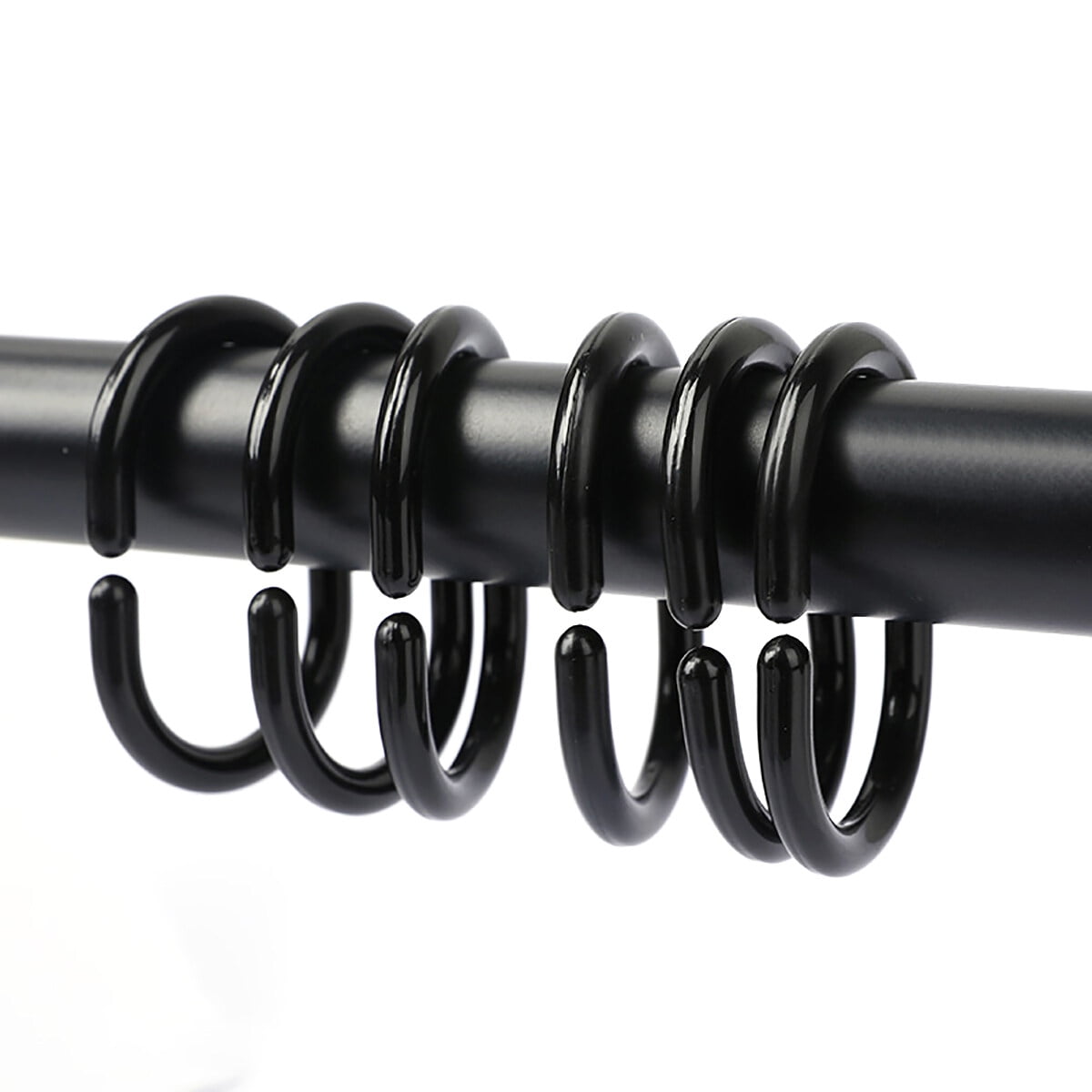 24pcs Plastic C Type Ring Hook Flexible Bathroom Shower Curtain Liner ...