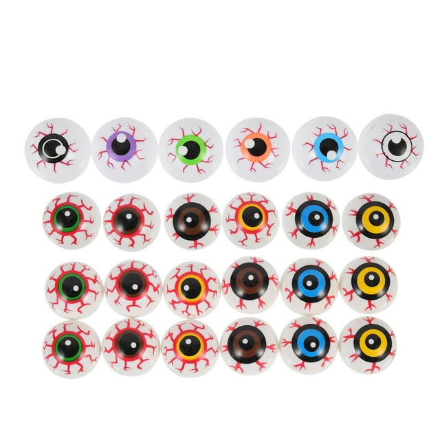 24pcs Plastic Fake Eyes Halloween Eyeball Props Horror Toys Party ...