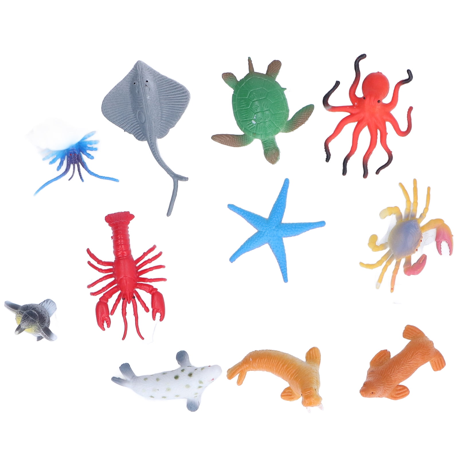 24pcs Plastic Ocean Animals Toys Small Realistic Mini Sea Creature ...