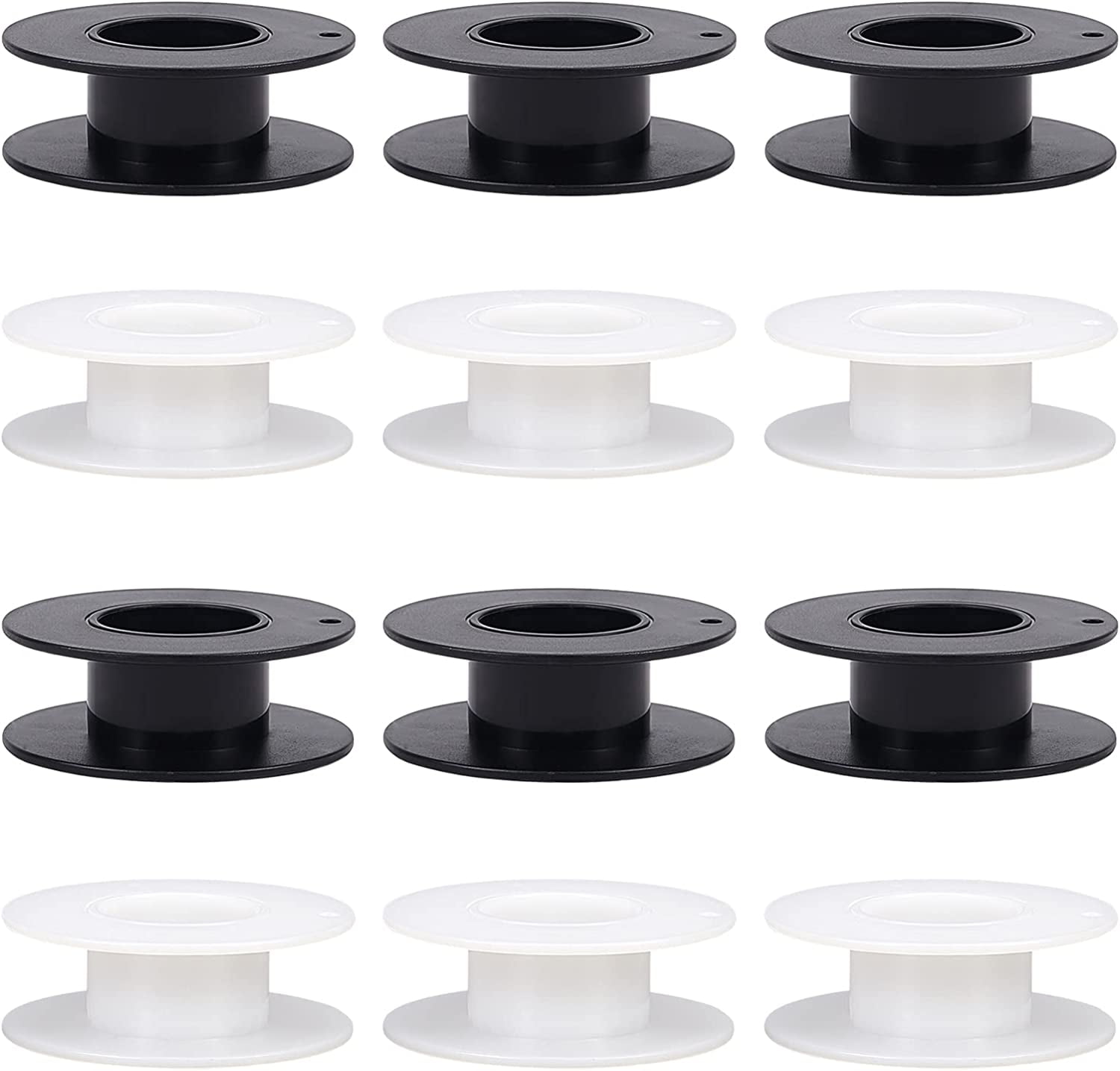 24pcs Plastic Wire Bobbins Thread Wire Spools Bobbins for Embroidery ...