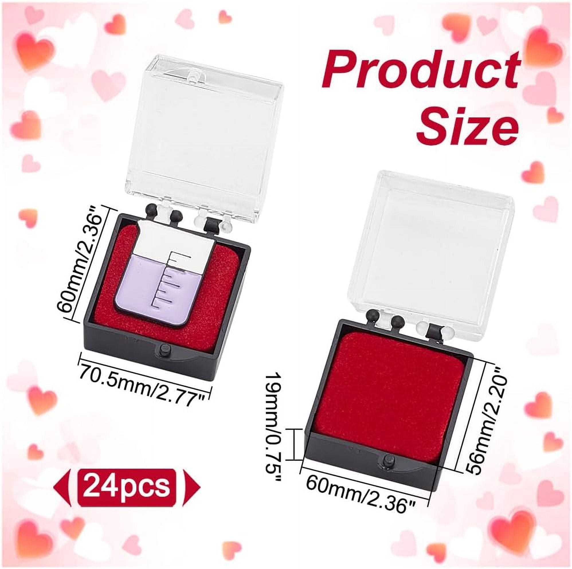 24pcs Plastic box with Flocking Blister Square 3.8x3.05x2.15cm ...