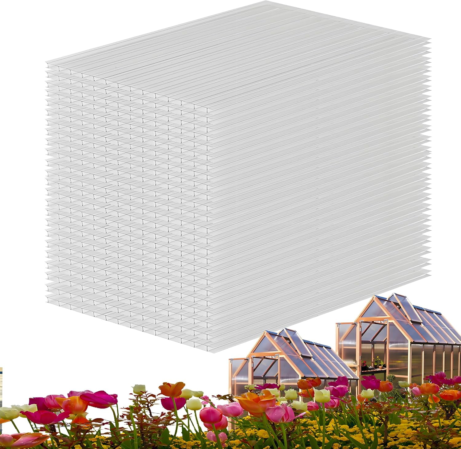 24pcs Polycarbonate Greenhouse Panels Sheet，Greenhouse Replacement ...
