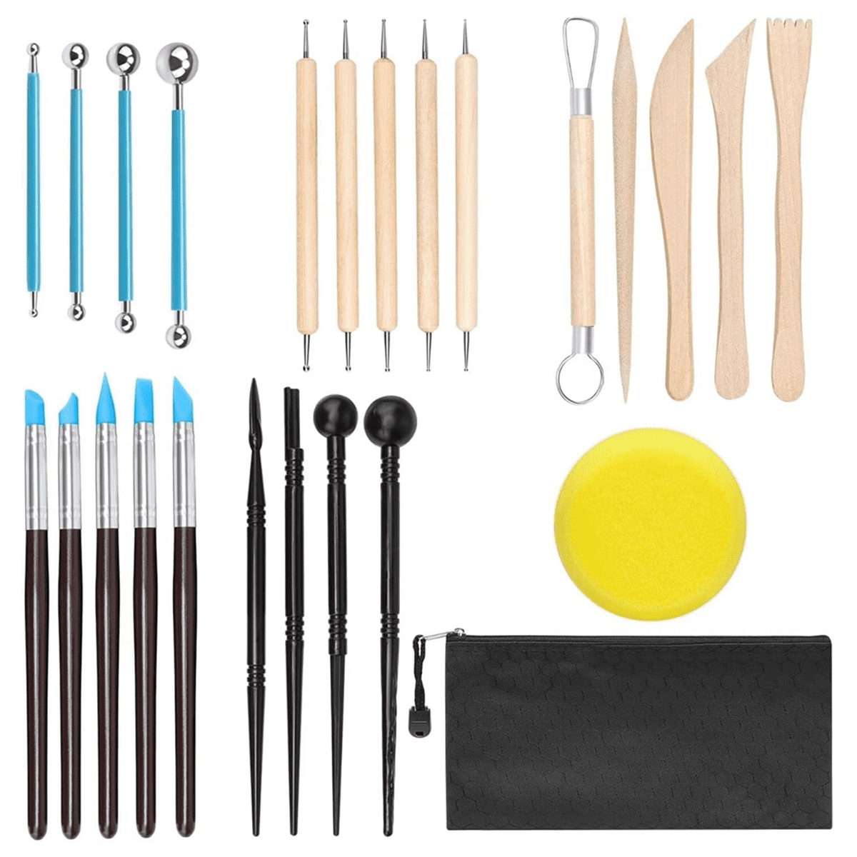 24pcs Polymer Clay Kit, Pottery Tools, Pottery Kit, Clay Sculpting ...