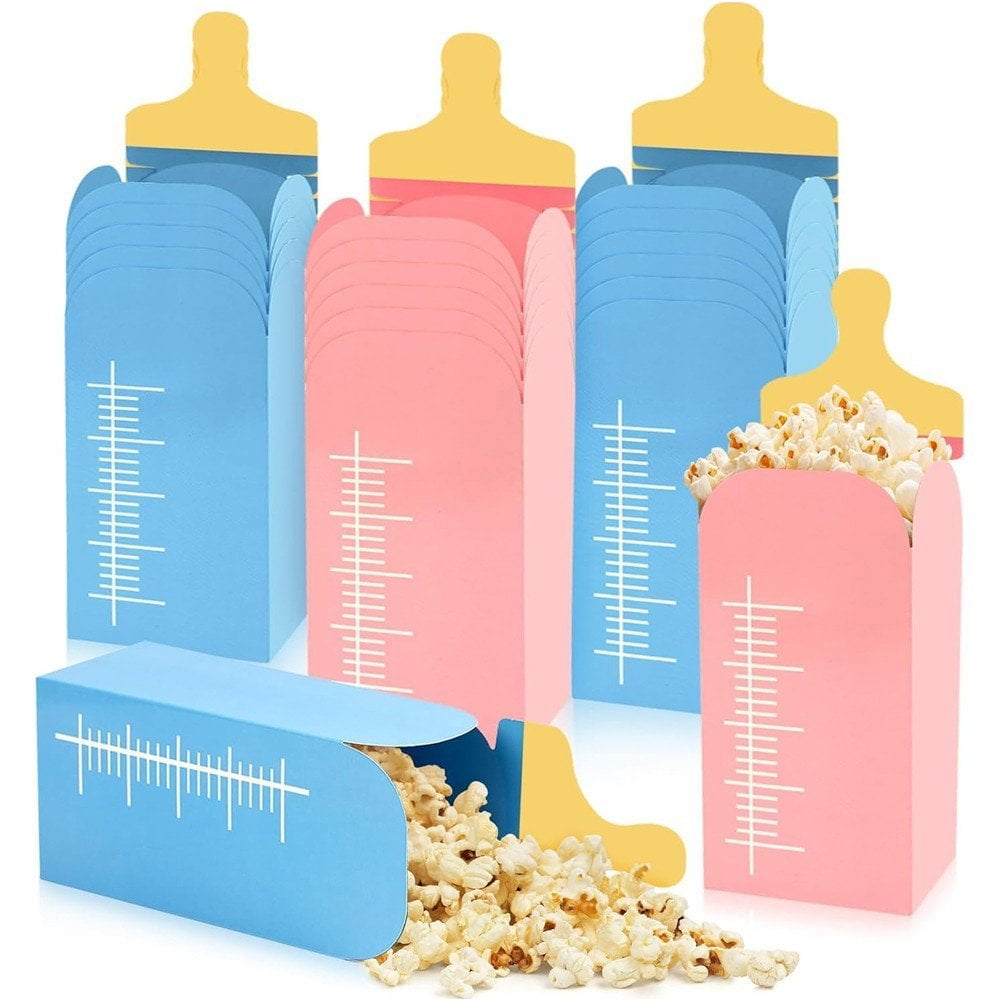 24pcs Popcorn Box, Gender Reveal Party Bottles Box, Candy Box, Cookies ...