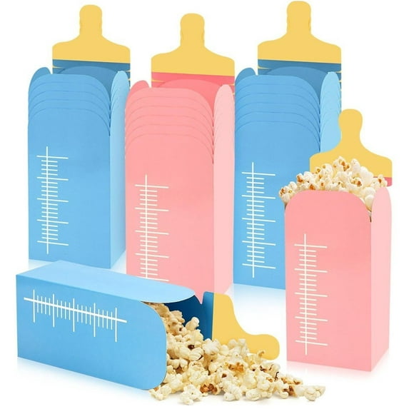 24pcs Popcorn Box, Gender Reveal Party Bottles Box, Candy Box, Cookies ...