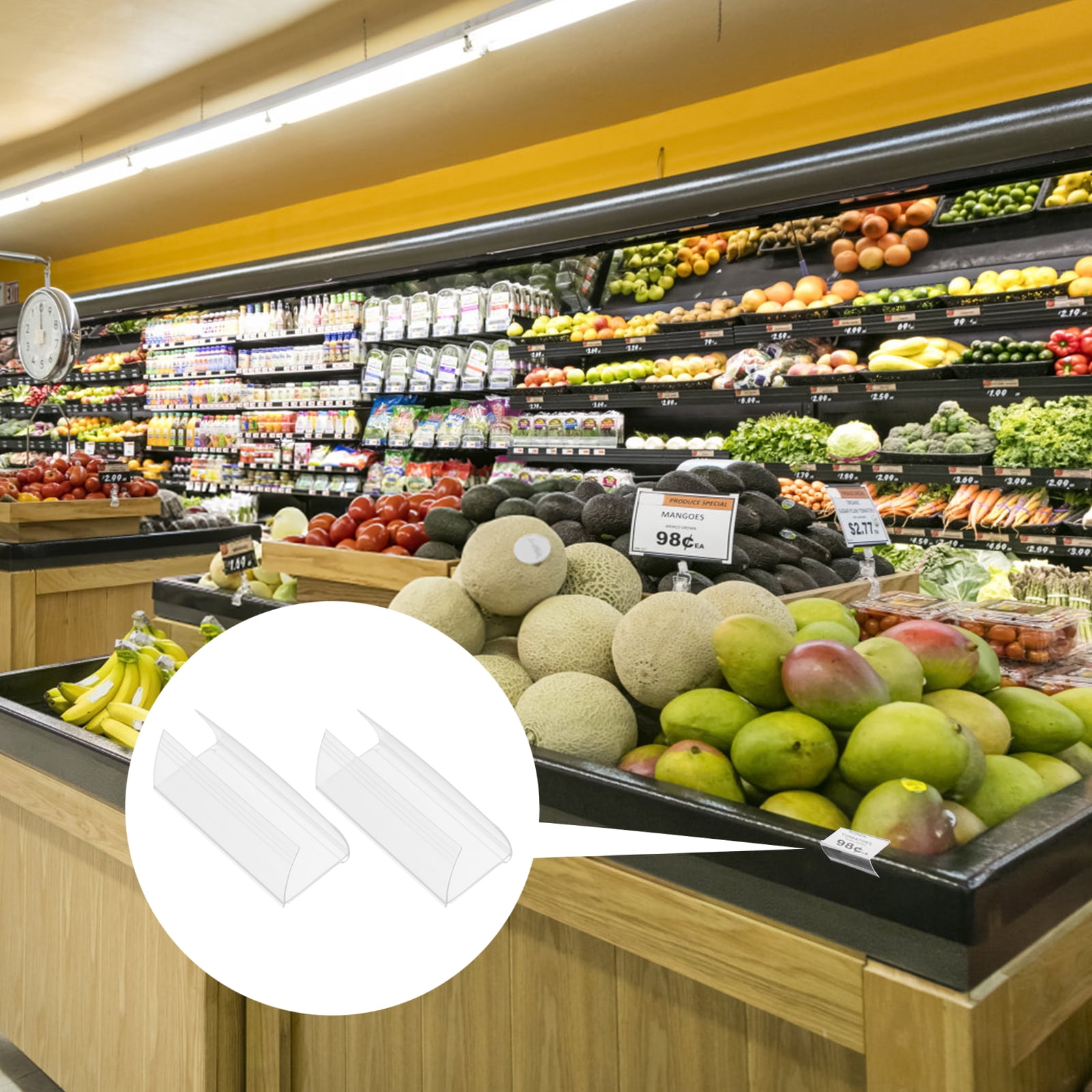 24pcs Price Sign Holder Label Holder Supermarket Retail Price Label ...