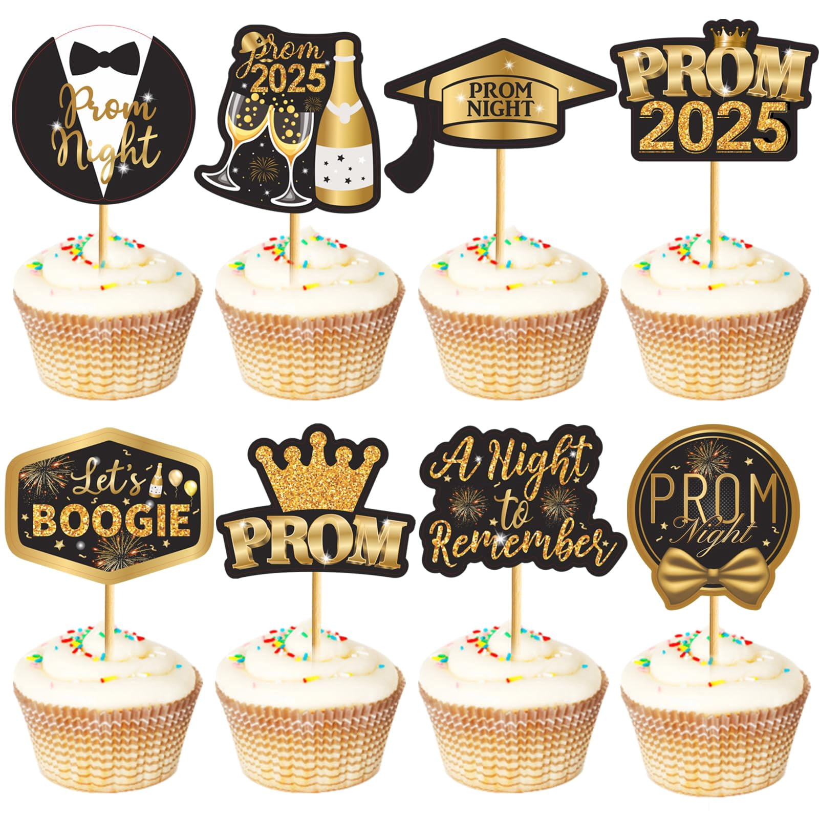 24pcs Prom Cupcake Topper Prom Decorations RST1 for Party 2025 Prom ...