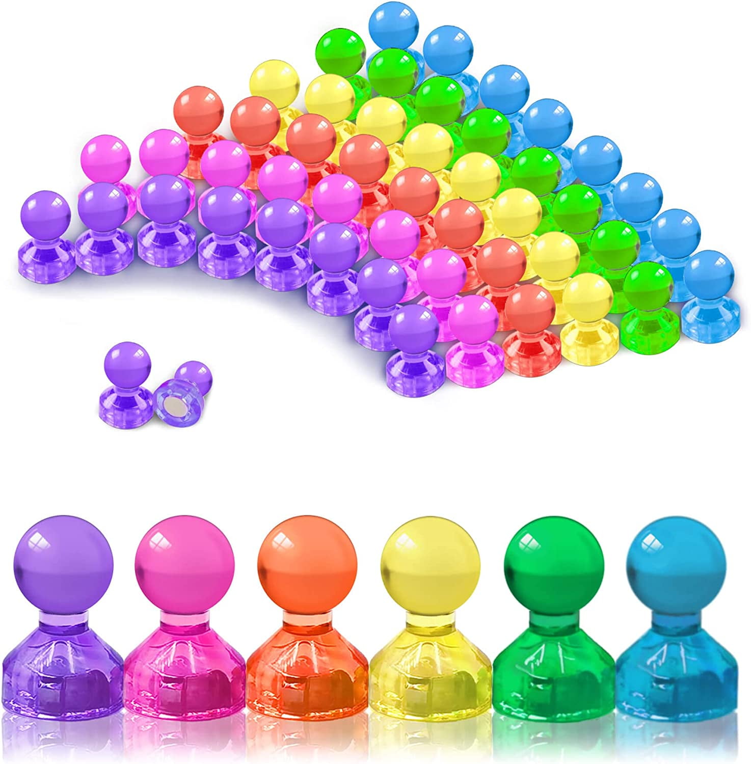 24pcs Push Pin Magnets, Magnets for Whiteboard, Magnets for Classroom ...