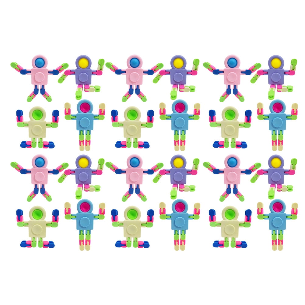 24pcs Dismountable Robot Fidget Toys for Kids in Assorted Colors ...