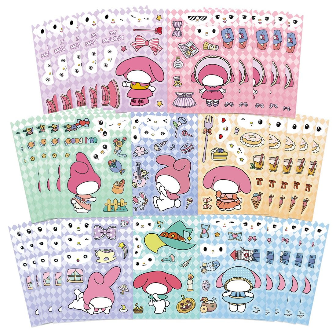 24pcs Sanlio Melody Sticker, DIY Stickers for Party Decoration,Make ...