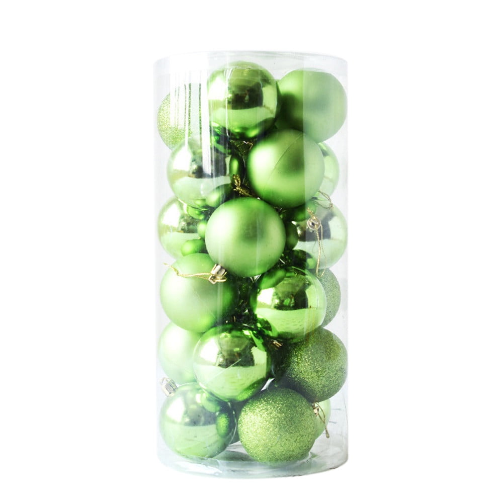 24pcs Shiny & Polished Glossy 1 5'' Christmas Tree Ball Ornaments for ...