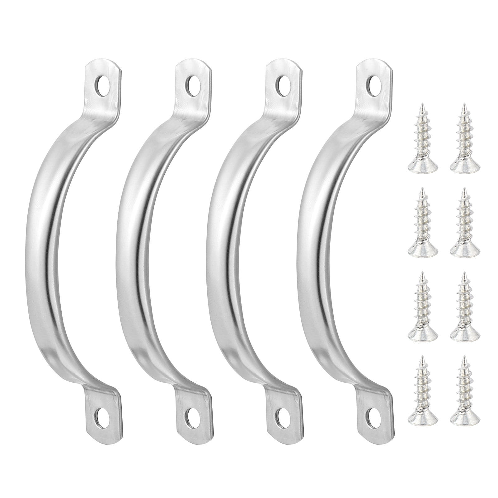 24pcs Simple Grab Handles Stainless Steel Door Knobs Furniture Drawer ...