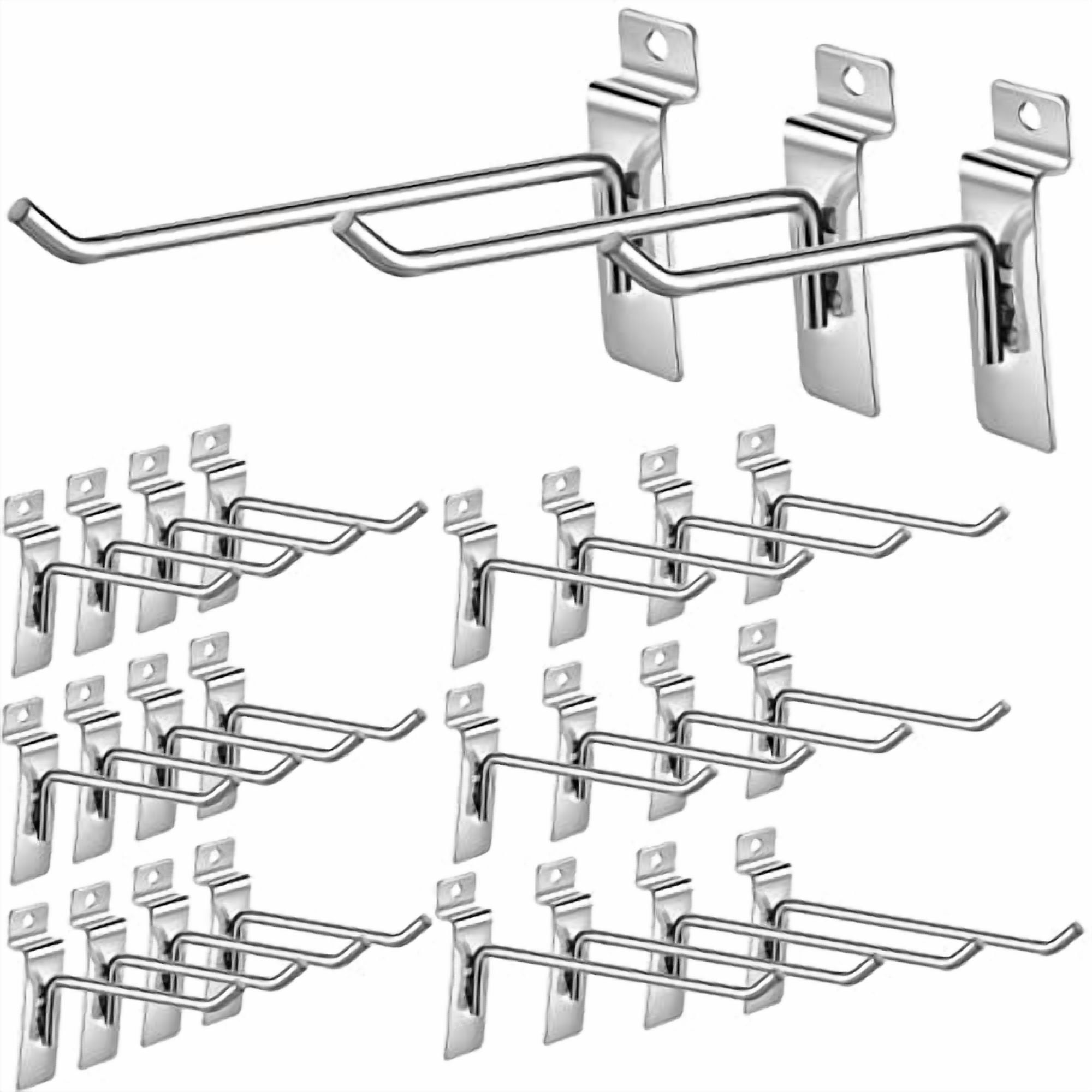 24pcs Slatwall Hooks Assortment Kit 4/6/8 Inch Heavy Duty Slatwall ...