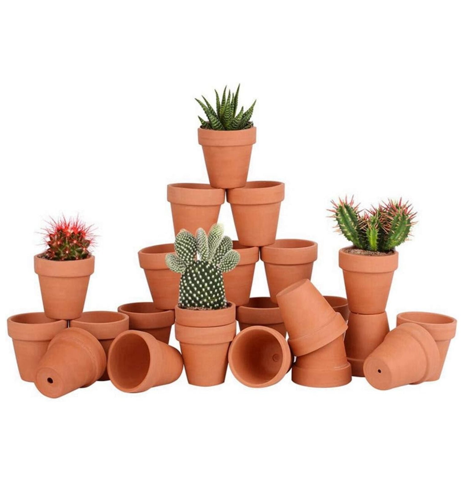24pcs Small Mini Clay Pots, 2.5'' Terracotta Pot Clay Ceramic Pottery ...