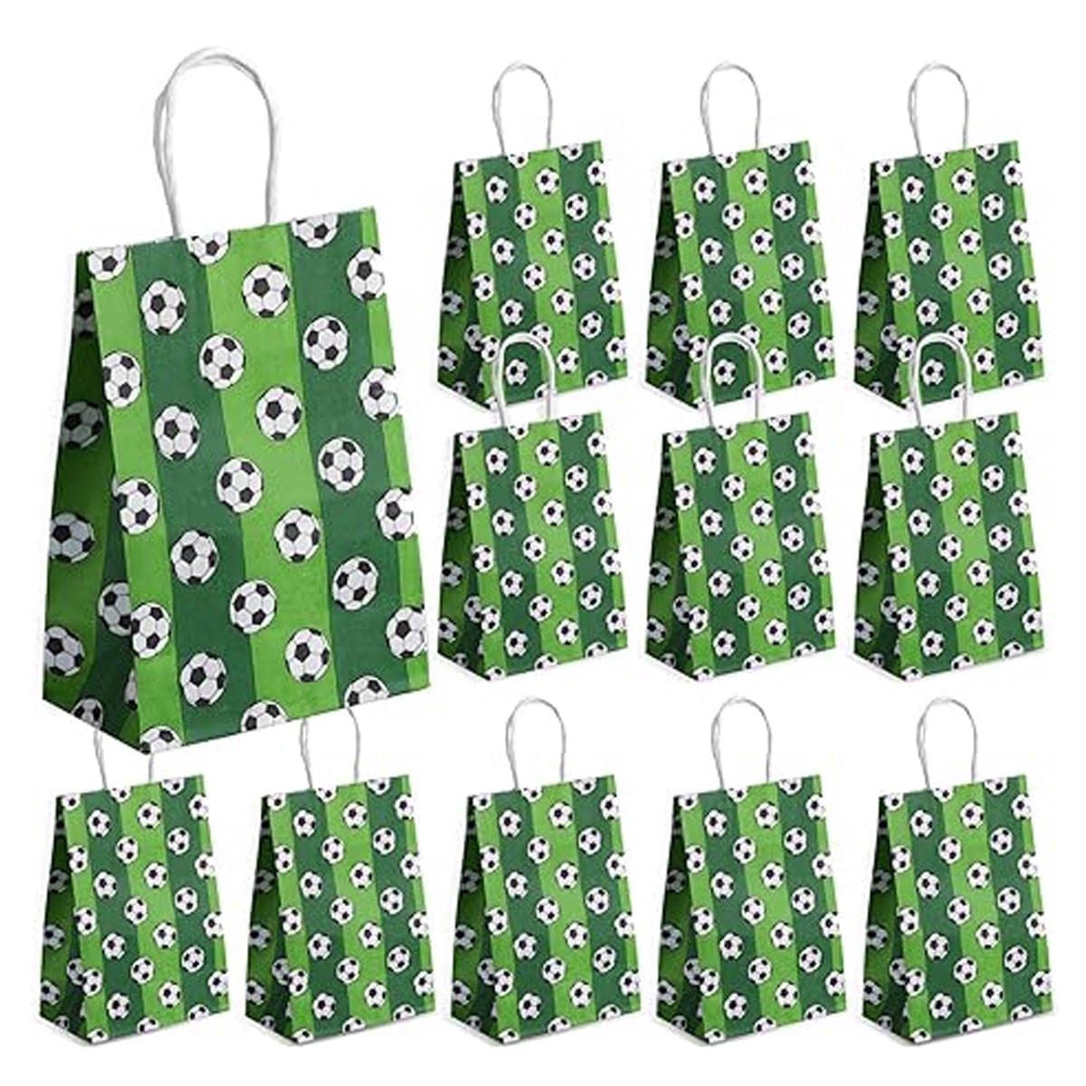24Pcs Soccer Goodie Bags with Handles - Football Themed Candy Treat ...