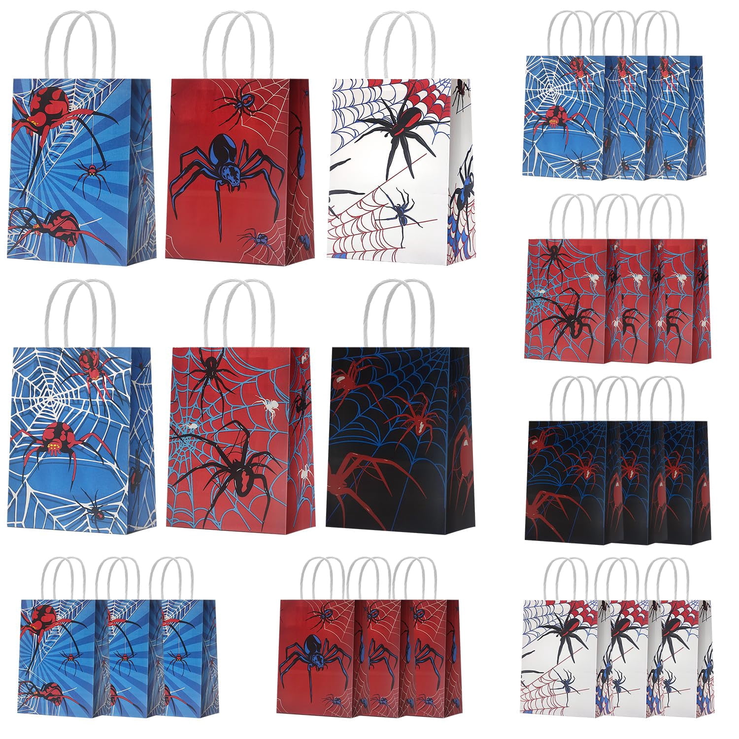 24pcs Spider Party Favors DEF29 Bags,Spider Birthday Party Decorations ...