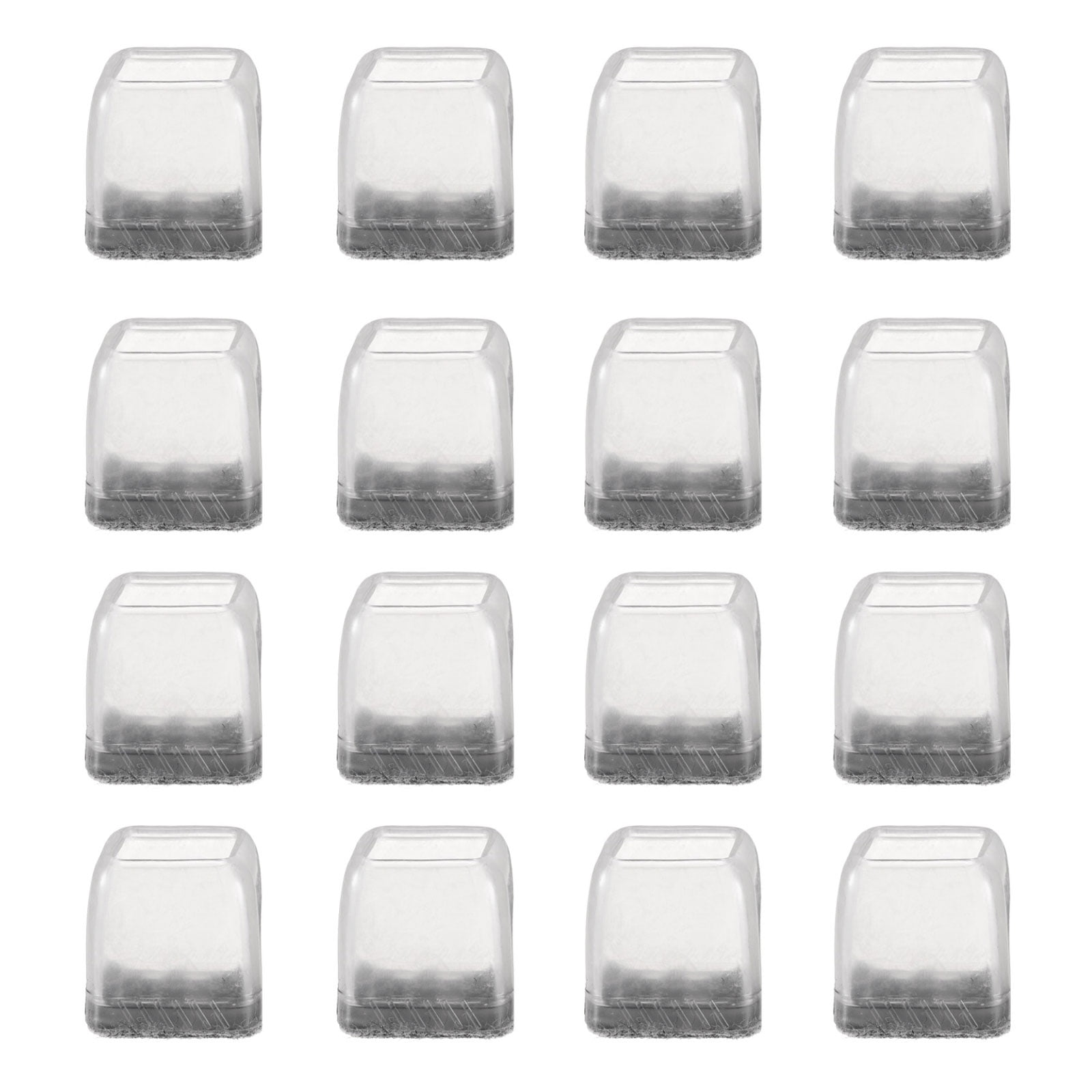 24pcs Square Chair Leg Floor Protectors, Clear (Fit for 0.7-1 Inch Legs ...