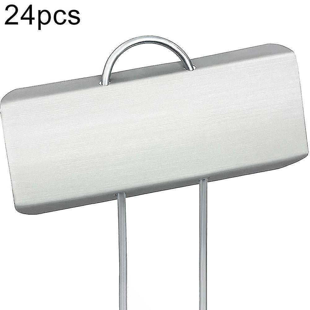 24pcs Stainless Steel Signs Plant Nameplate Labels Gardening Tools ...