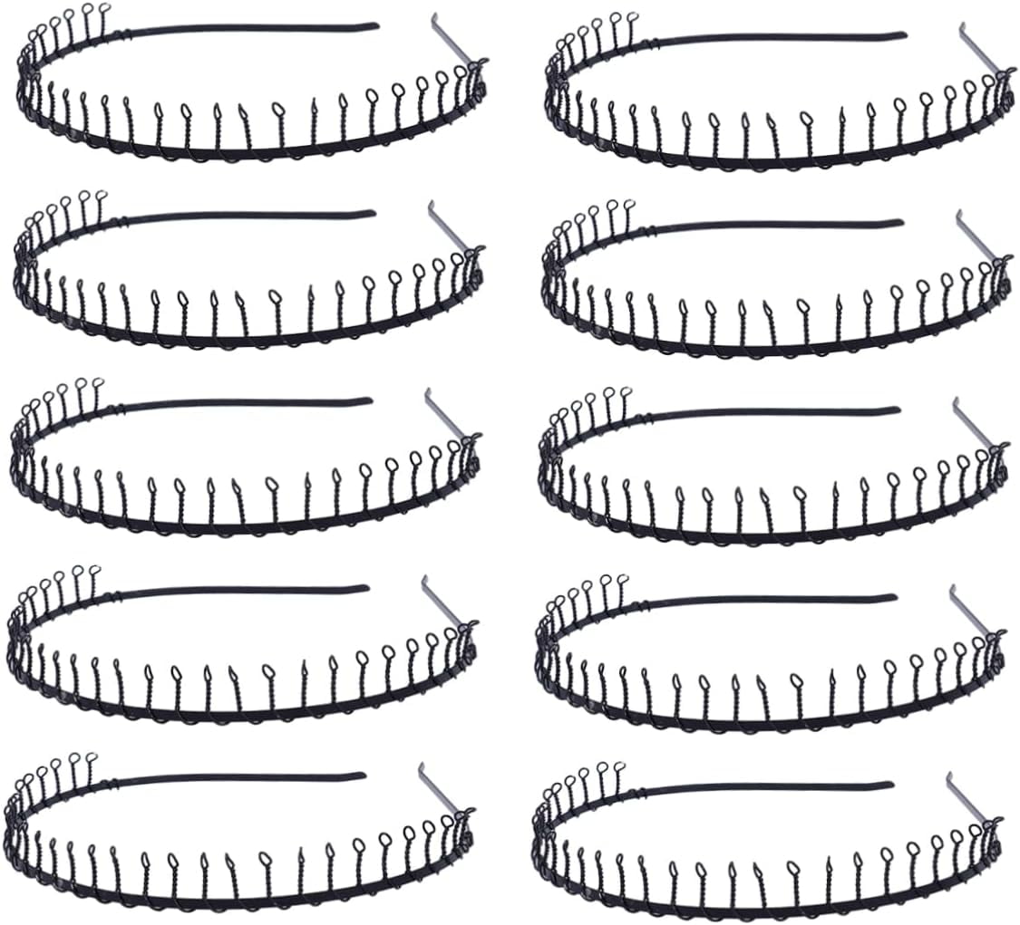 24pcs Toothed Headband Metal Headband for Men Hair Styling Accessories ...