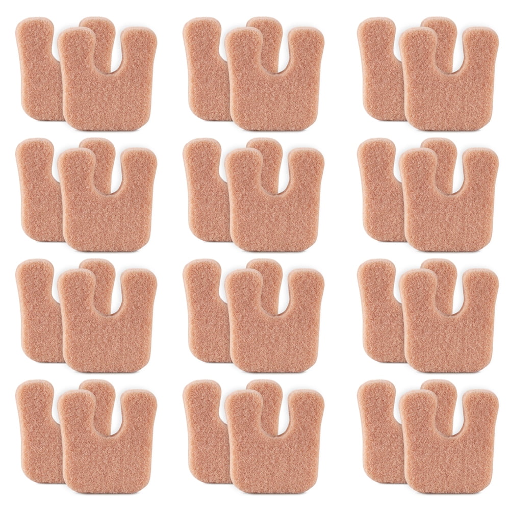 24pcs U Shaped Felt Callus Pads Remover Pads Soft Foot Callus Pads ...