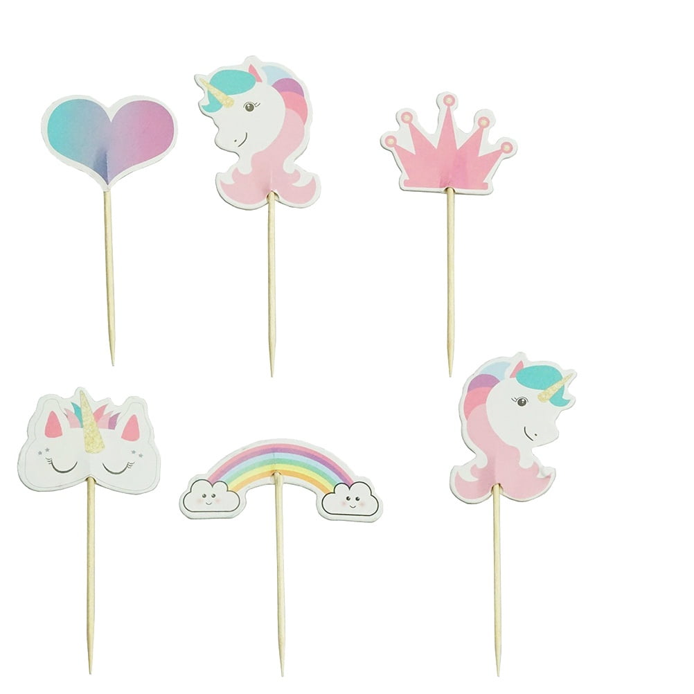 YOSADIER Cake Toppers Assorted Colors, Fun Cupcake Picks and Appetizer ...