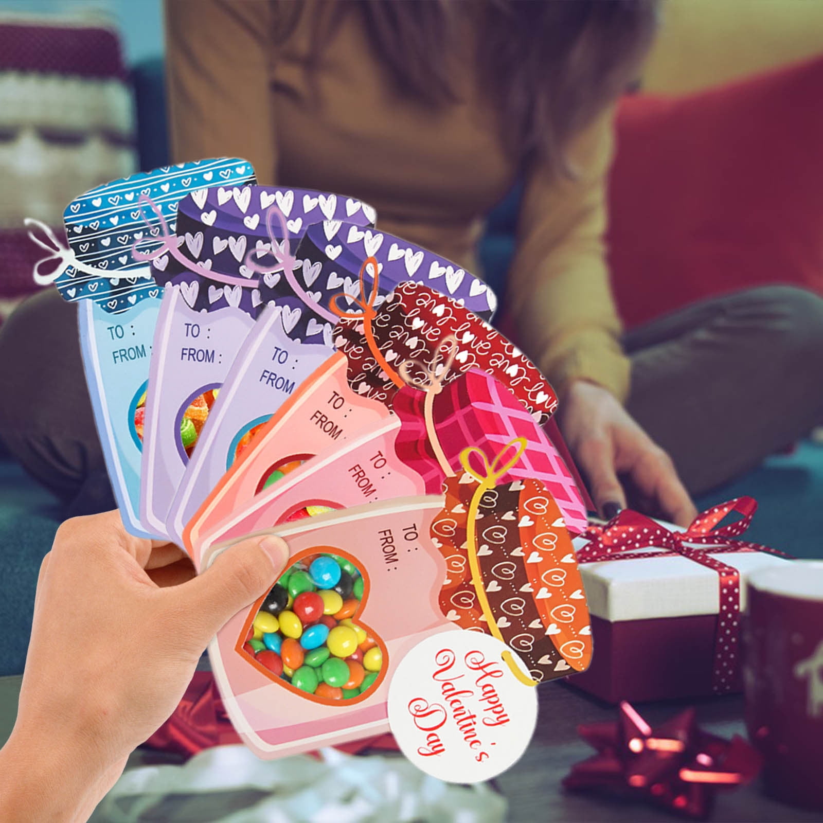 24pcs Valentine's Day Classroom Exchange Gift, Festive Greeting Cards ...