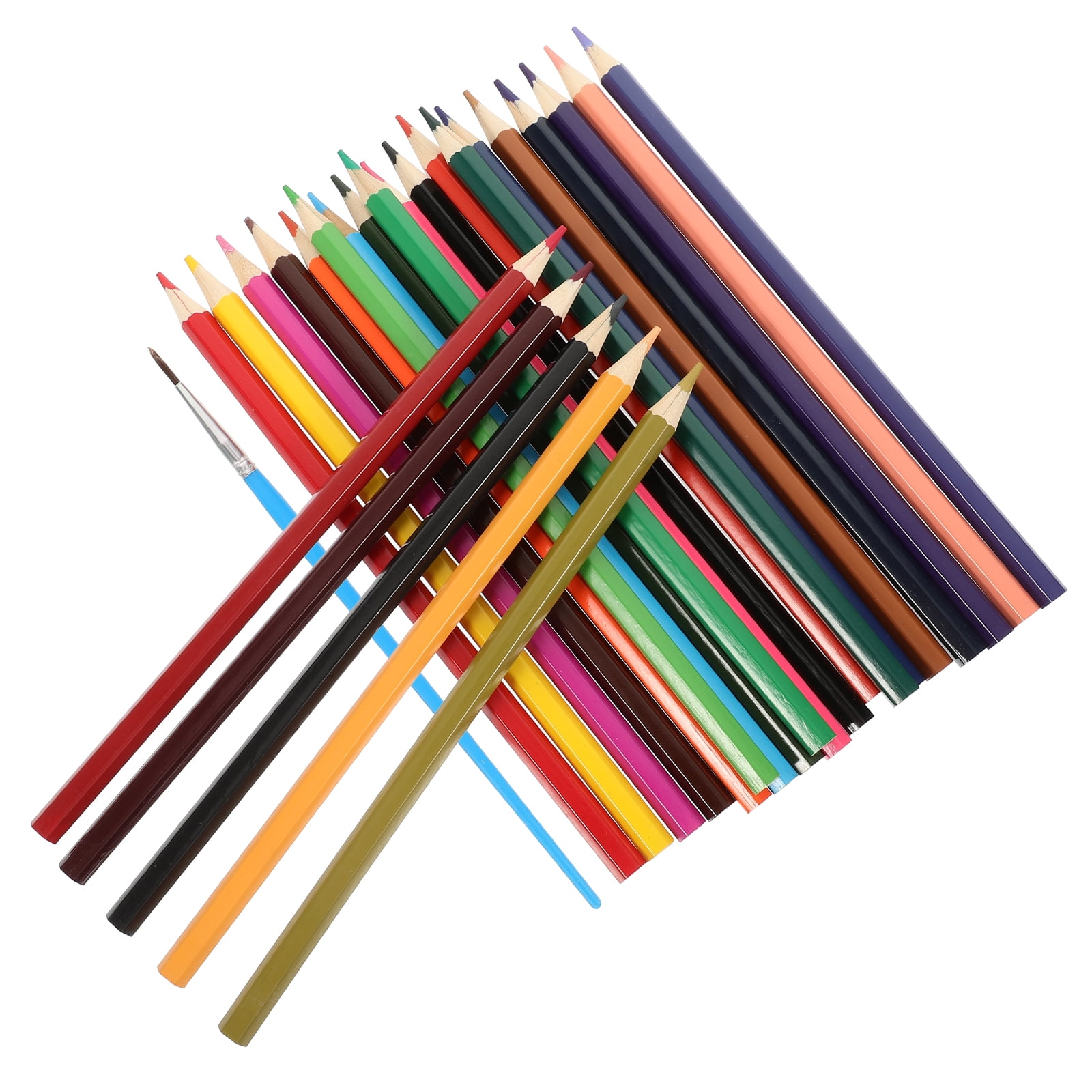 Worgeous 24pcs Paper Pencils for Writing Use Pre-sharpened Colored ...
