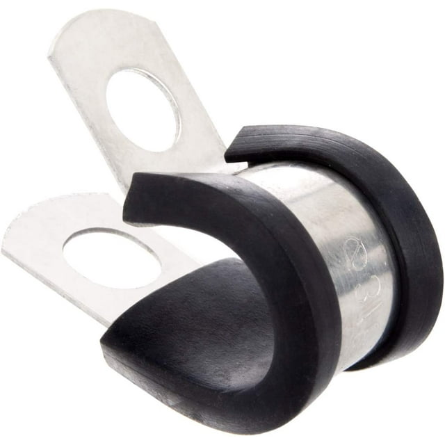 24pcs Wire Clamps 1 Inch, Stainless Steel 304 Cable Clamps Rubber ...