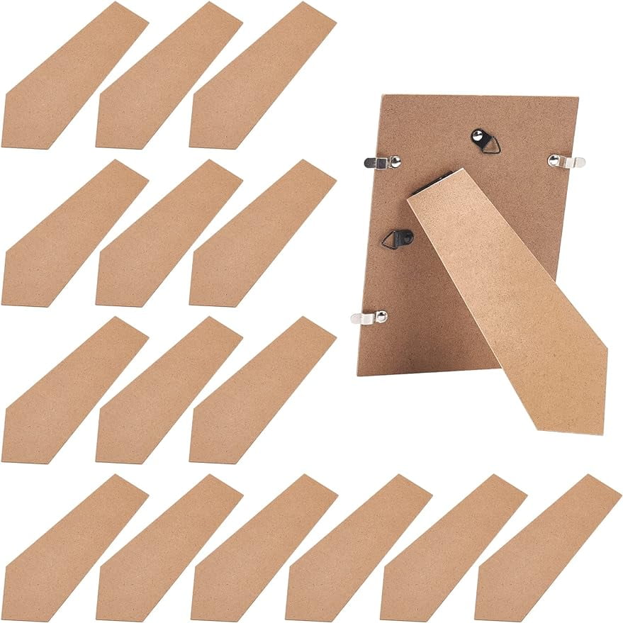 24pcs Wooden Picture Frame Back Stand 7x2.3inch Camel Photo Frame ...