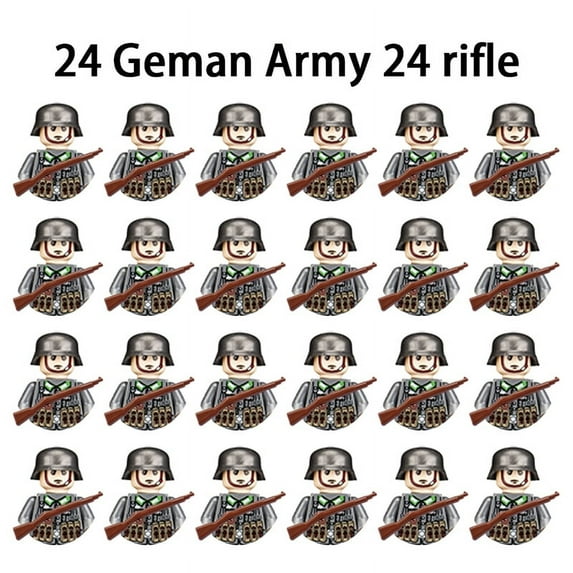 24pcs/batch WW2 Military Character WW2 Army Building Blocks Military ...