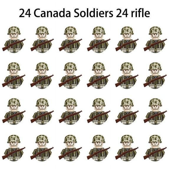 24pcs/batch WW2 Military Character WW2 Army Building Blocks Military ...