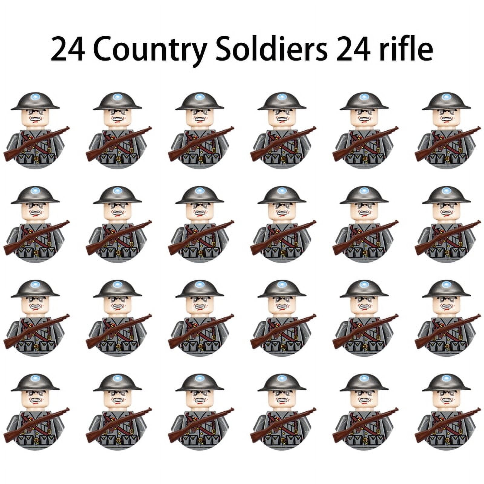24pcs/batch WW2 Military Character WW2 Army Building Blocks Military ...