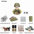 24pcs/batch WW2 Military Character WW2 Army Building Blocks Military ...