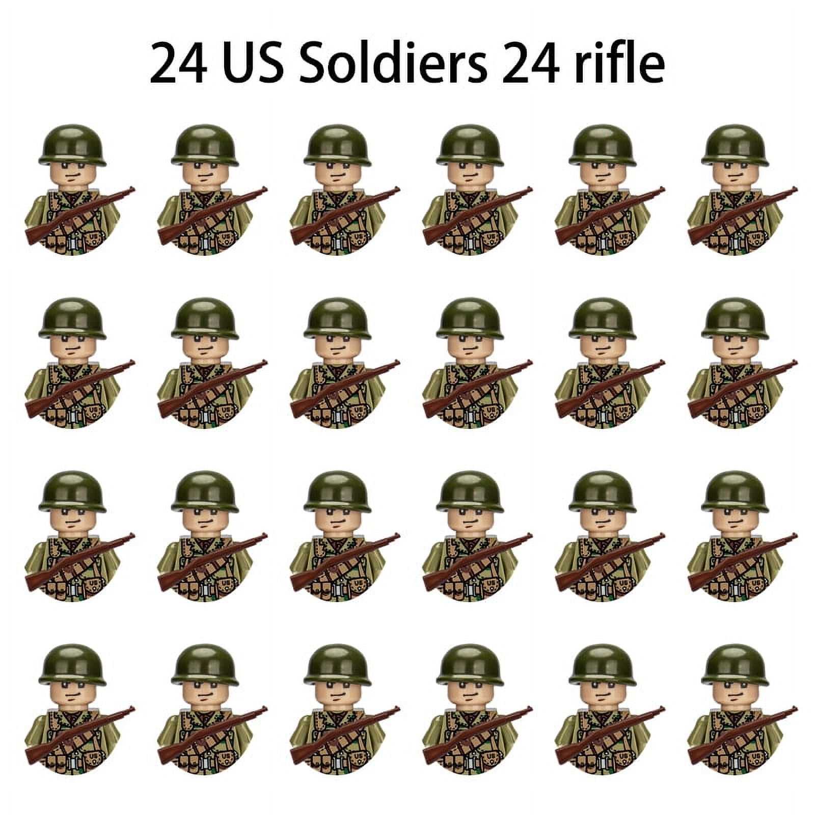 24pcs/batch WW2 Military Character WW2 Army Building Blocks Military ...