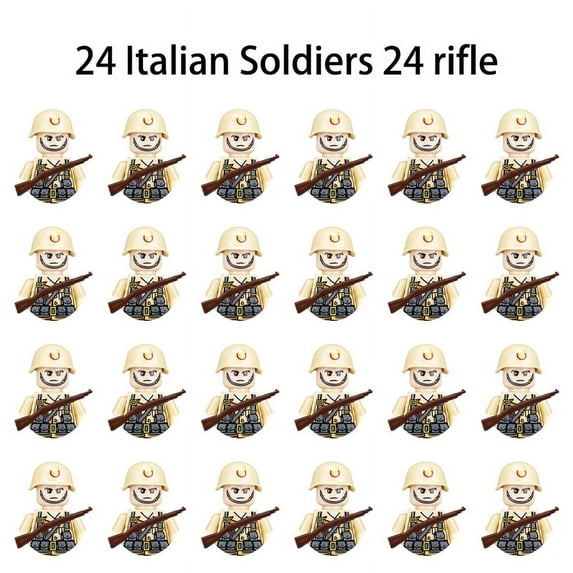 24pcs/batch WW2 Military Character WW2 Army Building Blocks Military ...