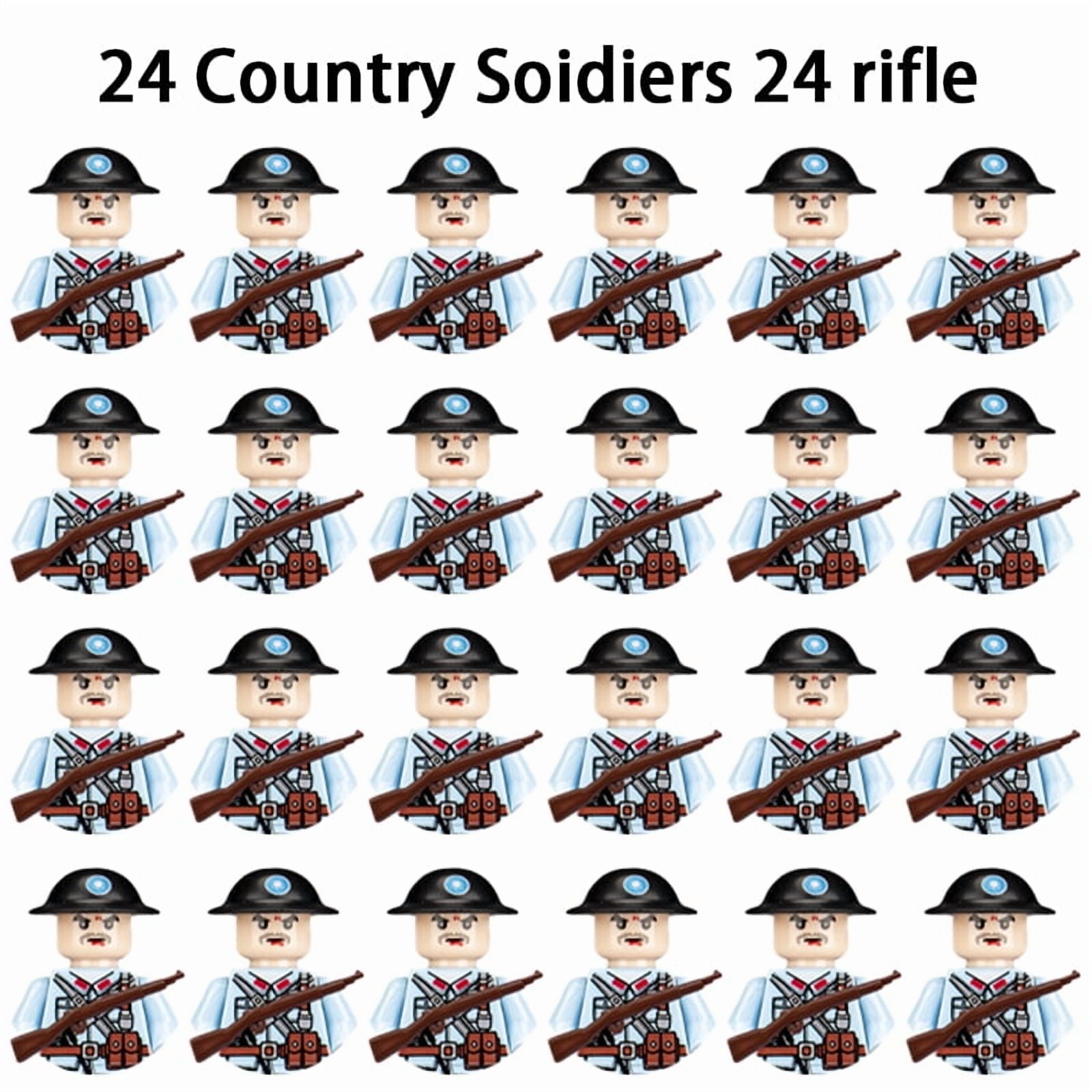 24pcs/batch WW2 Military Character WW2 Army Building Blocks Military ...