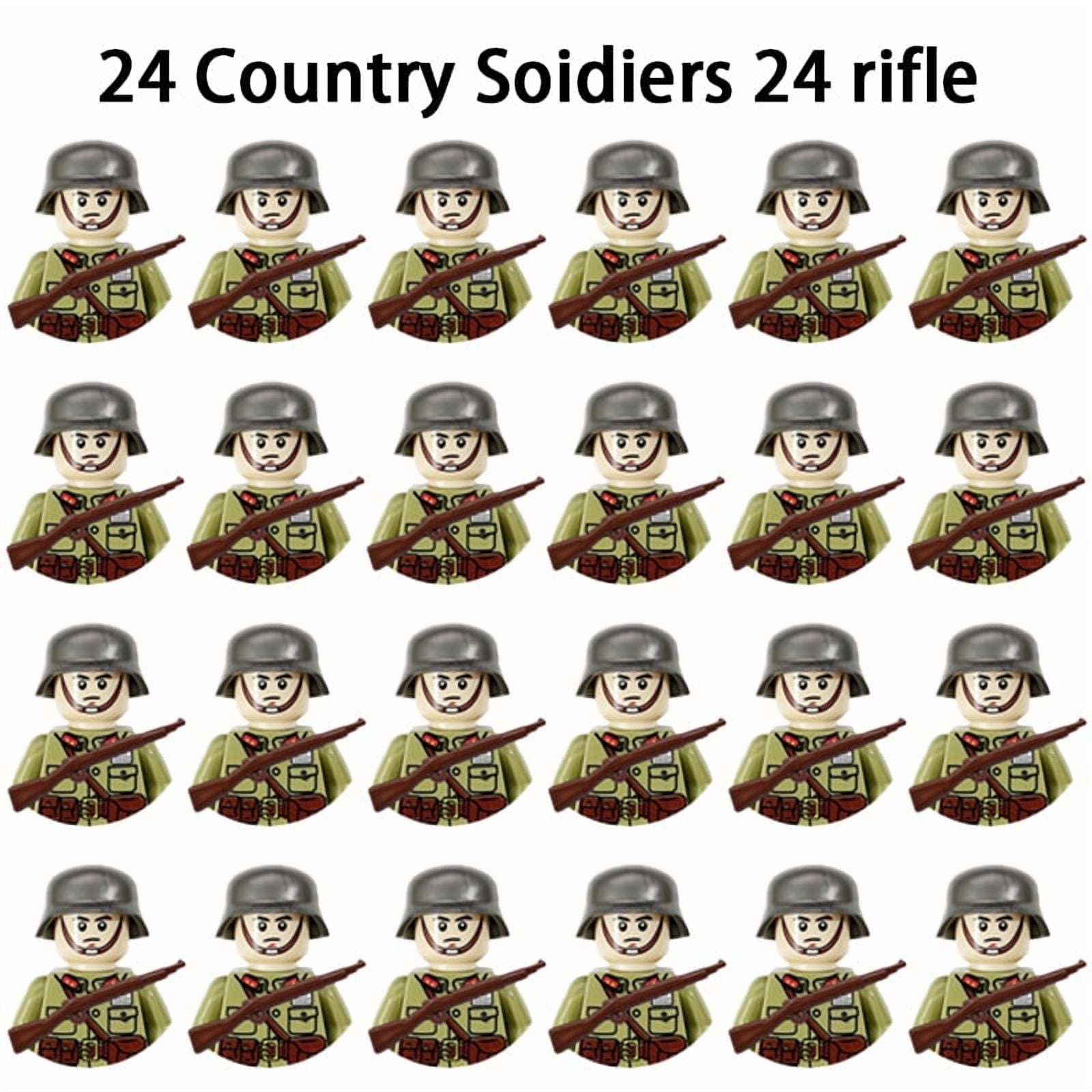 24pcs/batch WW2 Military Character WW2 Army Building Blocks Military ...