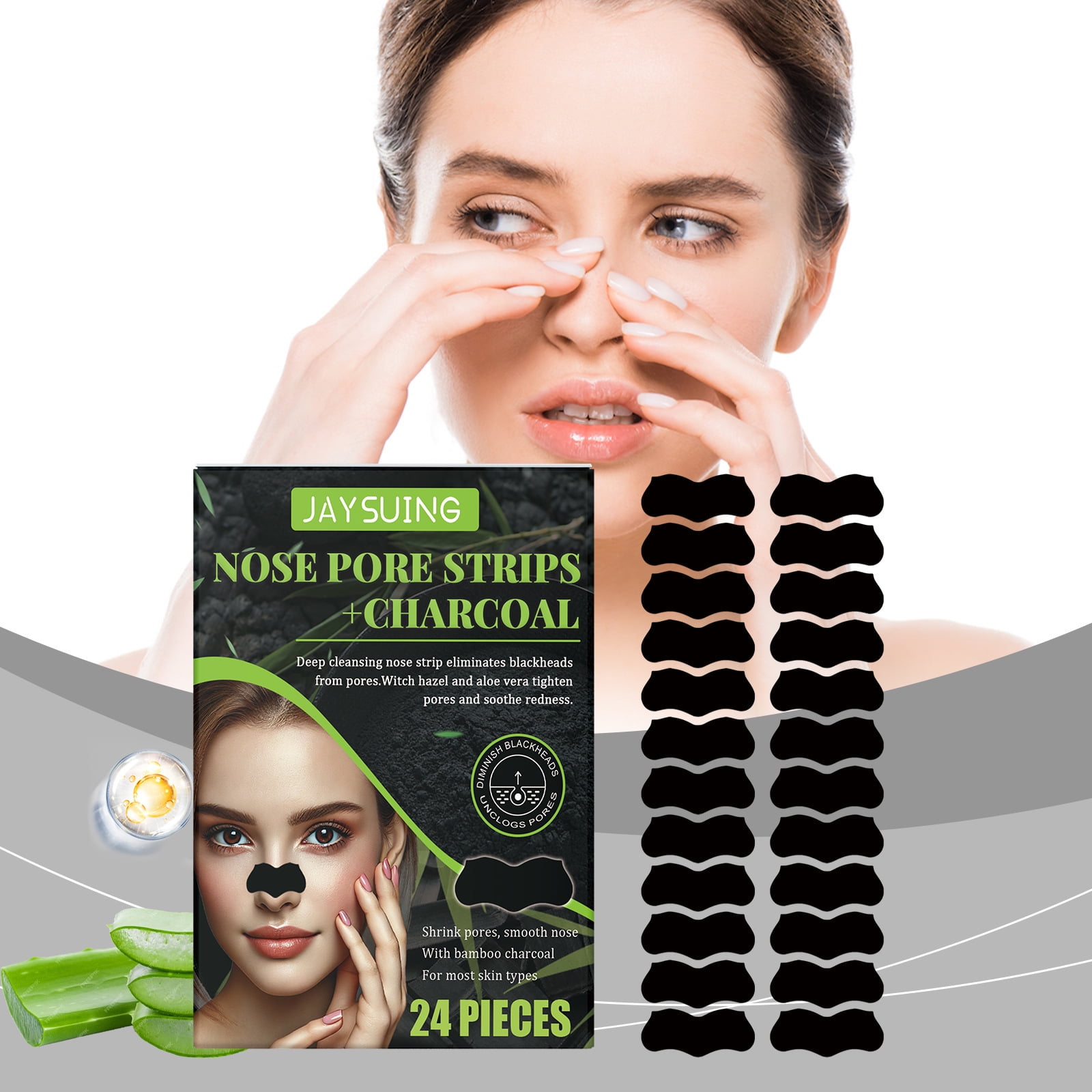 24pcs of Deep Cleansing Nose Strips, Facial Dot Stickers for Nasal ...