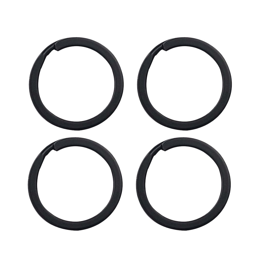 TEHAUX Black Key Ring Circles Premium Split Keyrings for Keys 24Pcs ...