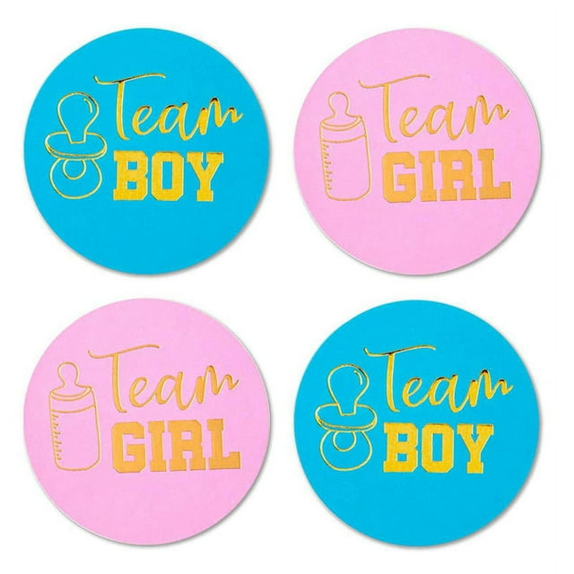 24pcs/set Team Boy Team Girl Stickers Boy or Girl Vote Sticker for ...