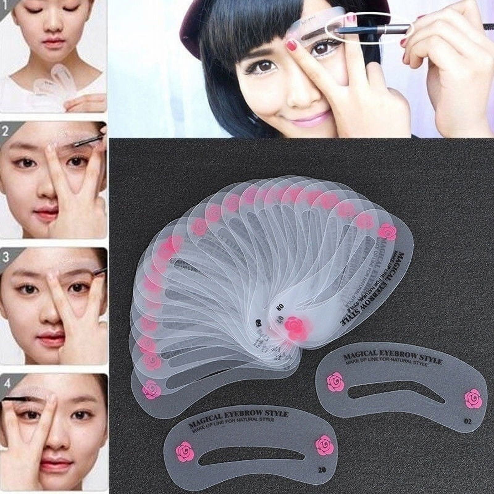 24pcs/set Women Eye Make Up Stencils Eyebrow Shaping Stencil Grooming ...