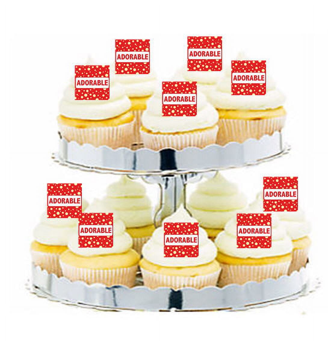 24pk Adorable Birthday Edible Cupcake Decoration Toppers / Picks ...